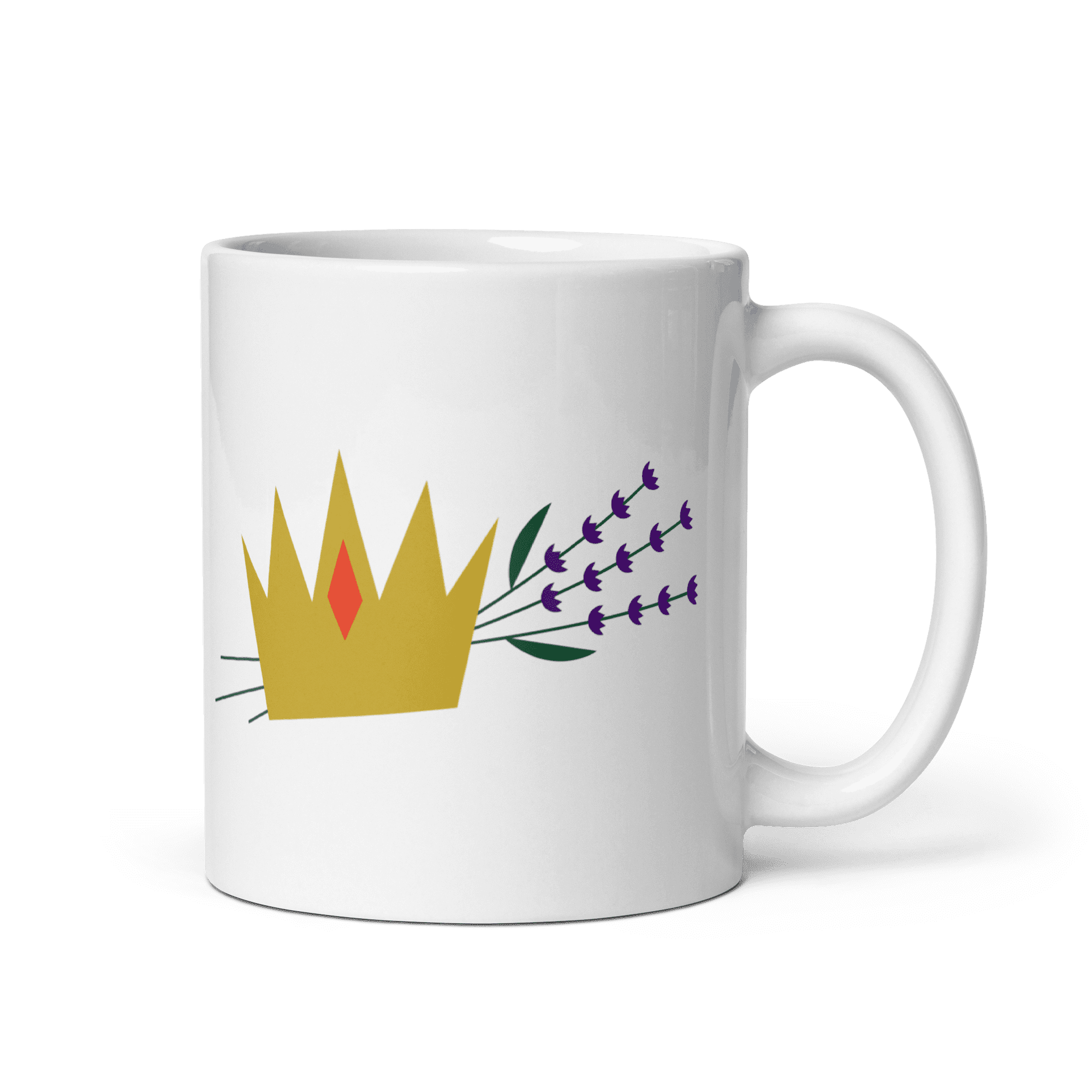 Tazza bianca lucida The Lavender Revolution Queen – PodereArgo